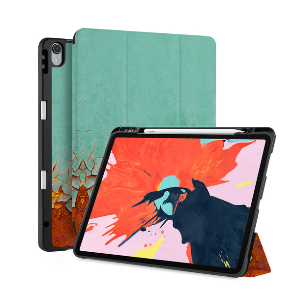 Buy Personalized iPad Case with Pencil Holder - Rusted Metal – Vista Case